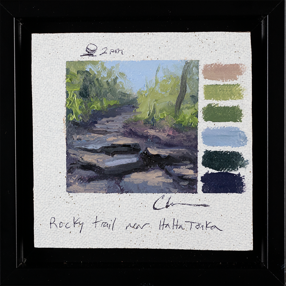Oil Study 2180: Rocky Path | Cody W. Wheelock Oil Paintings